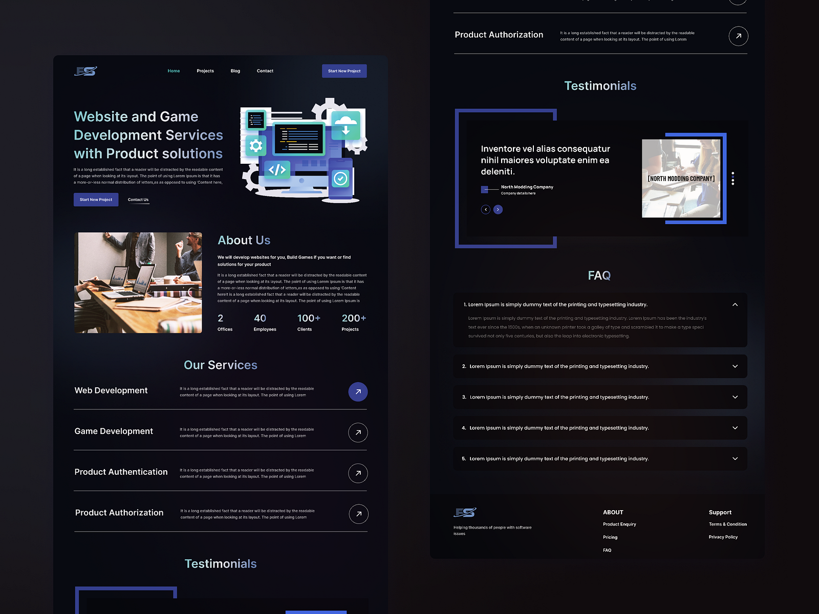 Website And Game Development Website Landing Page Design by SK Rifat on ...