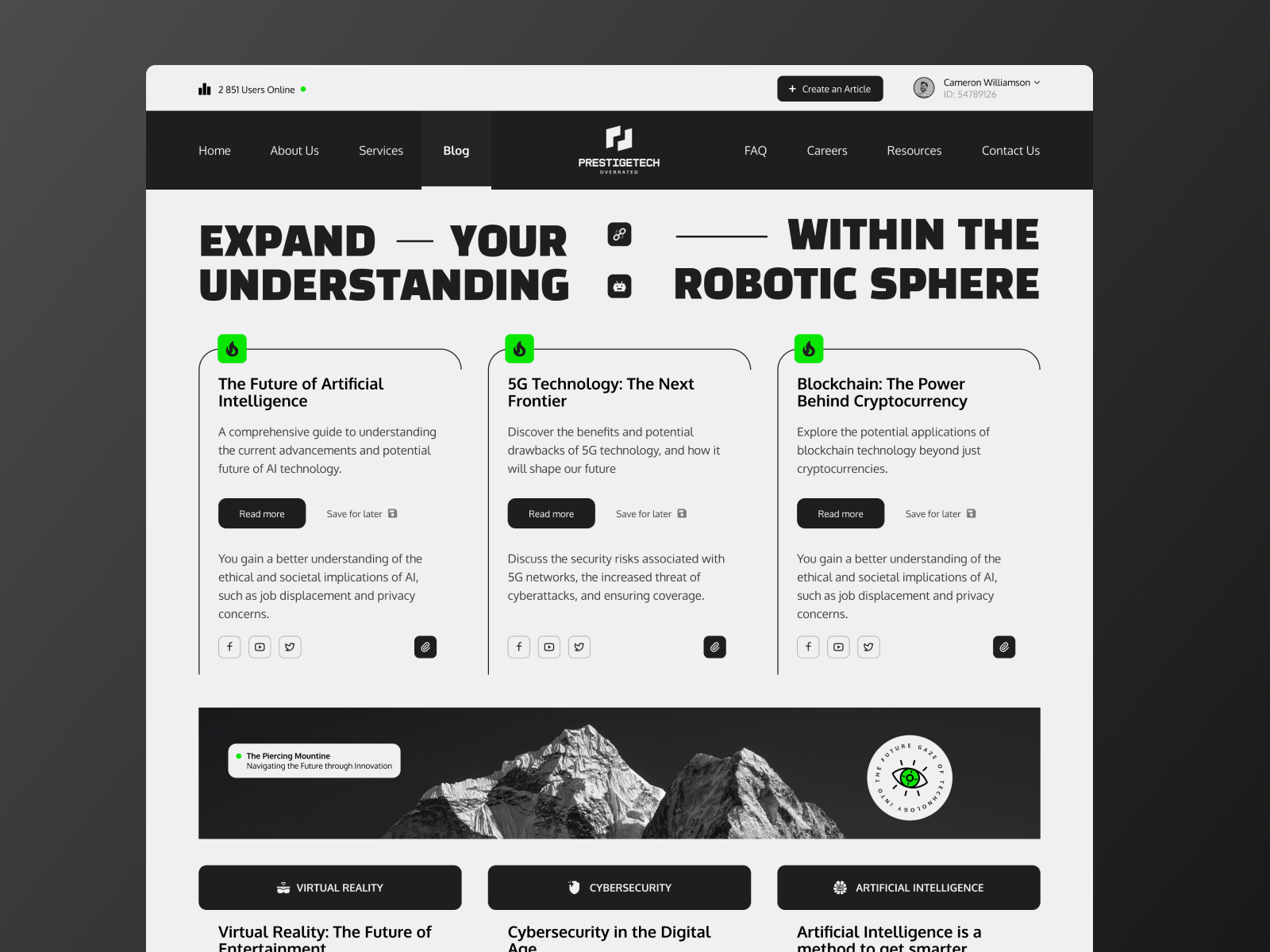 Blog page | Tech startup | Concept by Andrii Boichuk on Dribbble