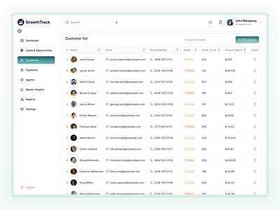 Data Table UI designs, themes, templates and downloadable graphic ...