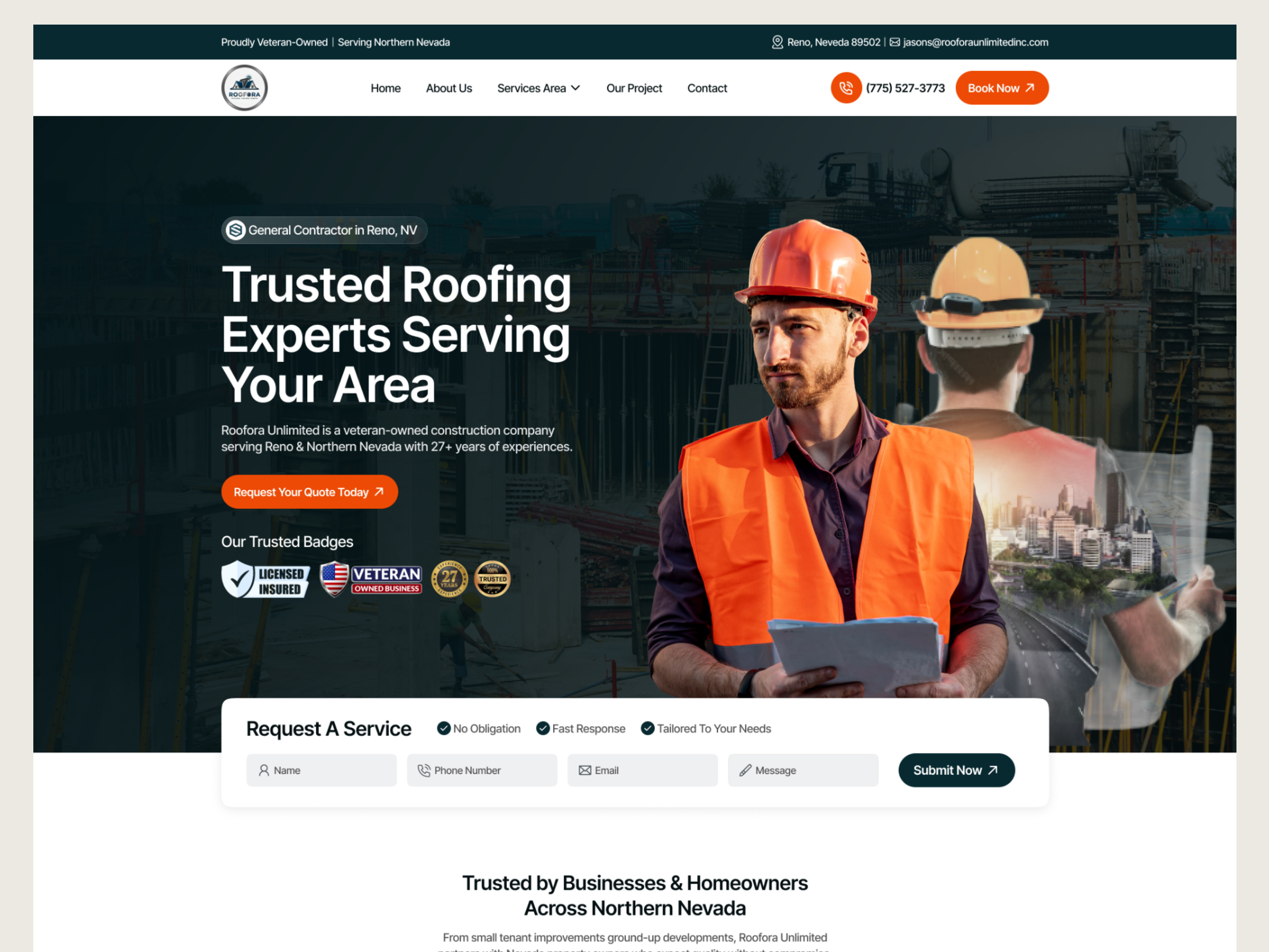Roofing Services Website Design by FleexStudio | Web Design Agency on ...