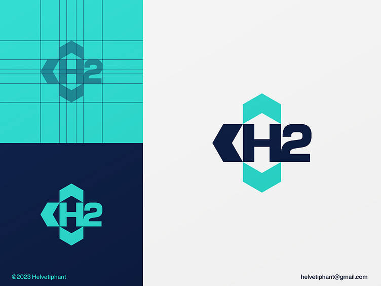 H2-Letter Mark - alt. version by Helvetiphant™ on Dribbble