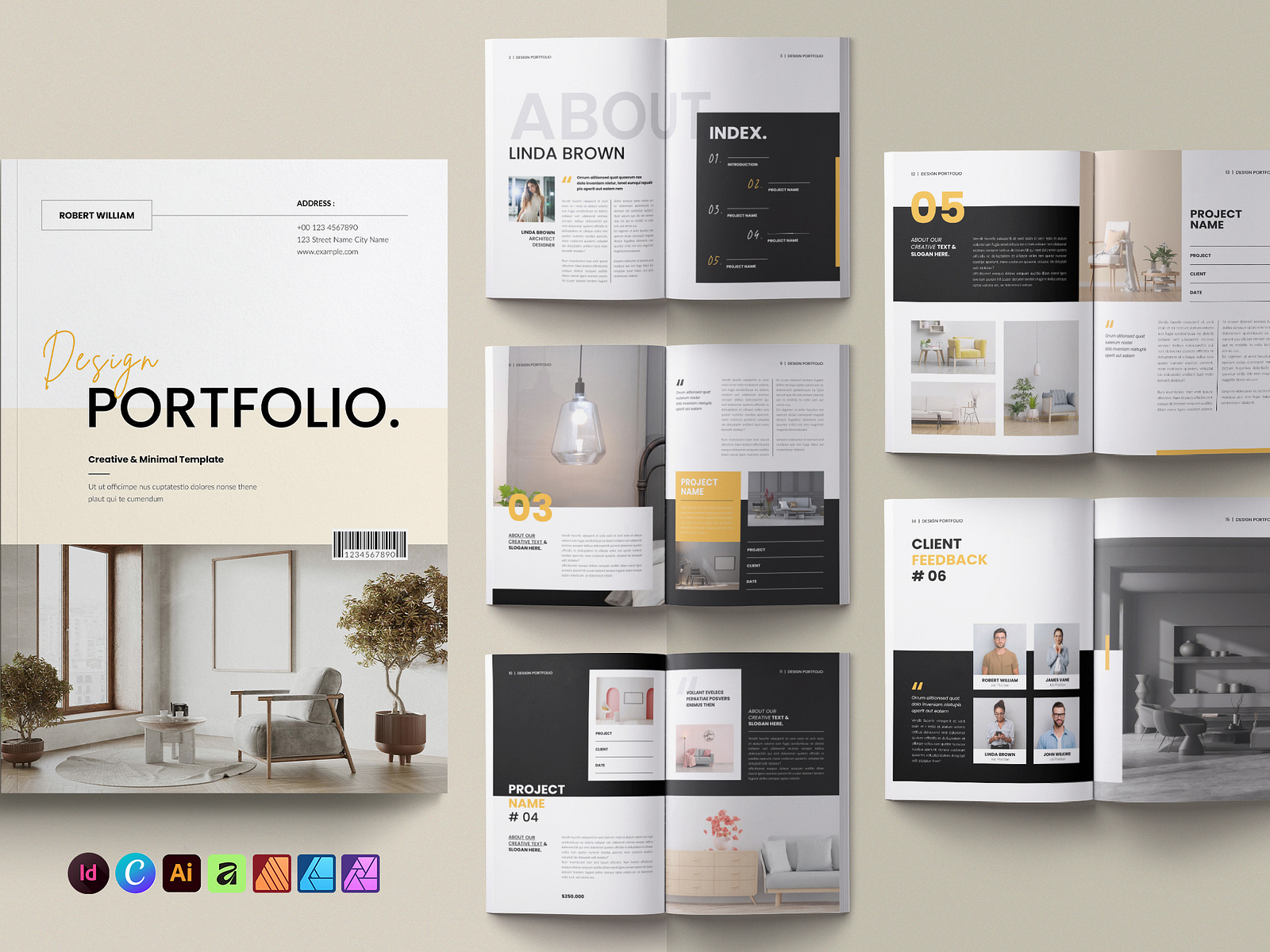 Design Portfolio Template by North Peak on Dribbble