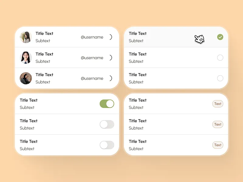 List UI designs, themes, templates and downloadable graphic elements on ...