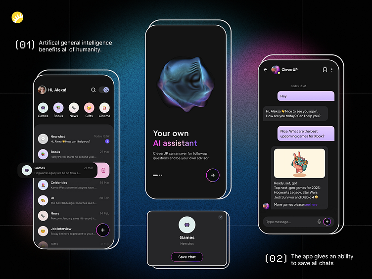 AI Assistant App by Viacheslav Mykhailov for Andersen Design on Dribbble