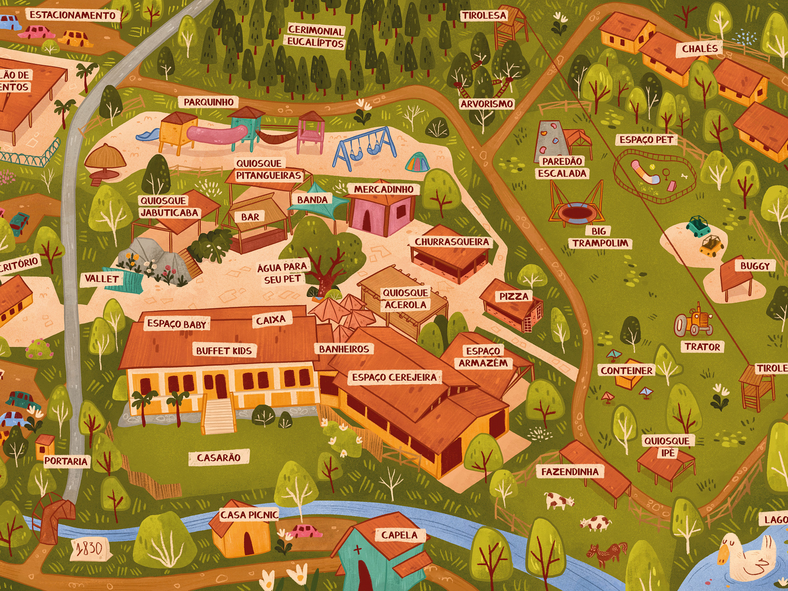 Illustrated Map by Isabelle Nogueira on Dribbble