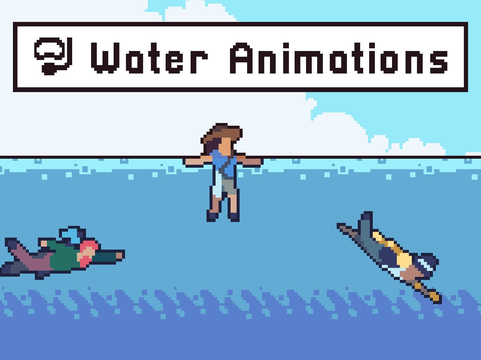 Free Swimming Characters Animation Pixel Art by 2D Game Assets on Dribbble