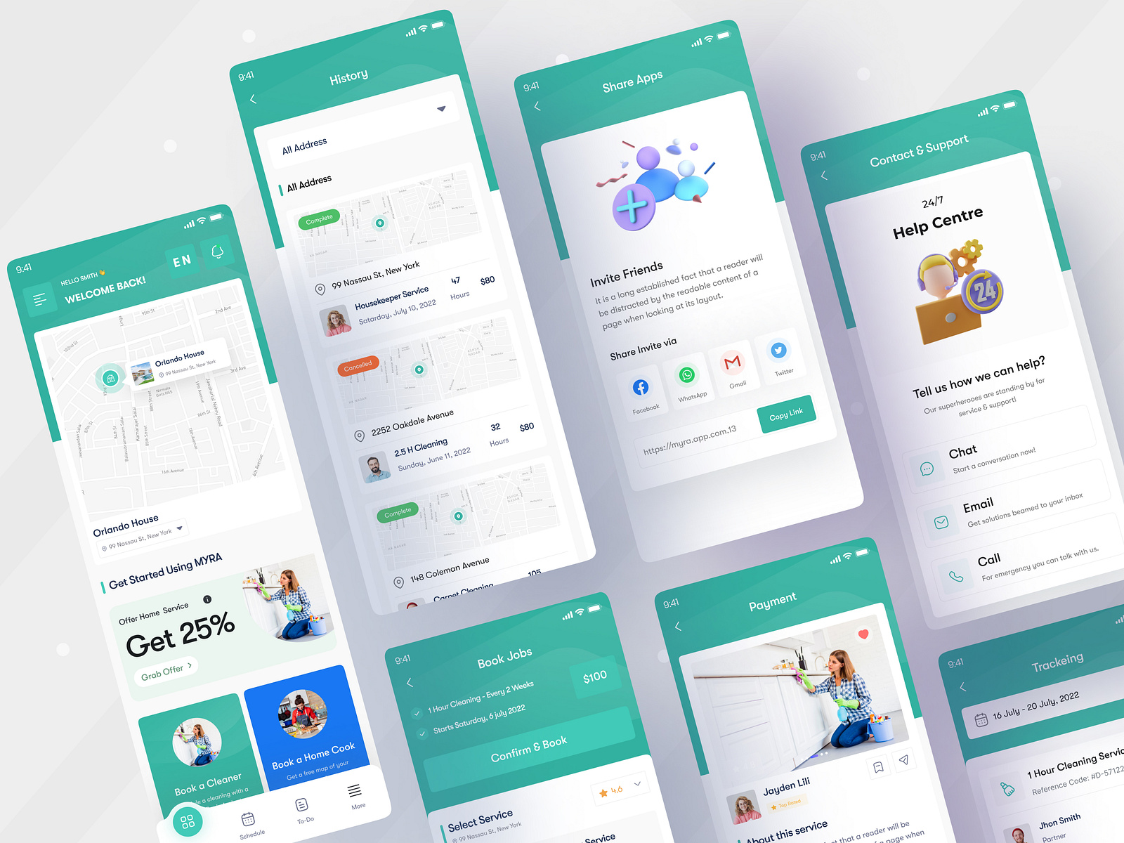 MYRA 🧺 Booking Service UI by Zahid Hasan on Dribbble