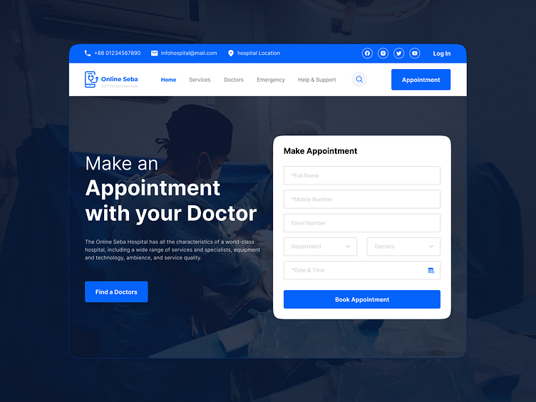 Doctor Appointment Medical Web UI Design by Md Biplop Hossain on Dribbble