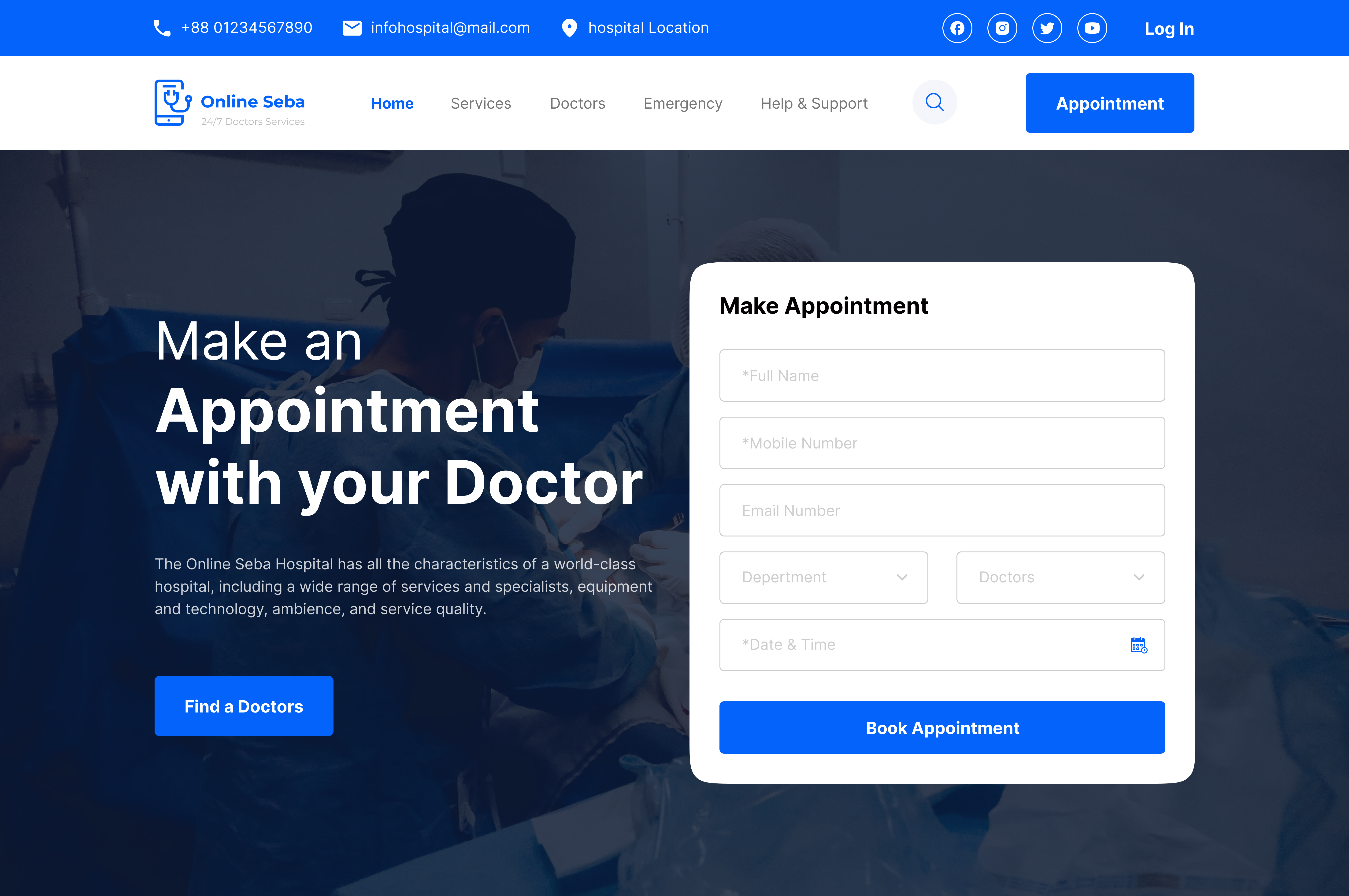 Doctor Appointment Medical Web UI Design by Md Biplop Hossain on Dribbble