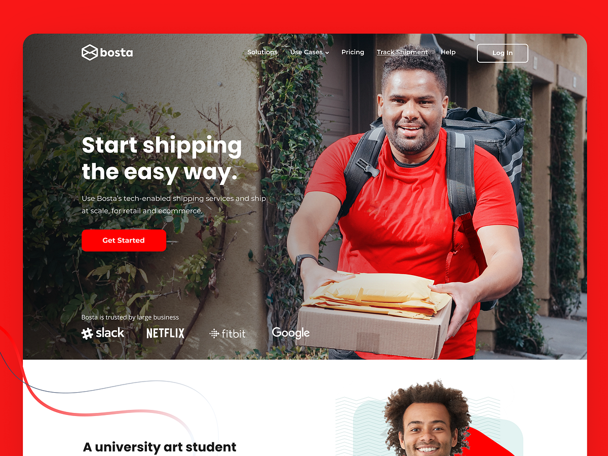 Bosta - Landing Page Redesign by Hossam Zamel on Dribbble