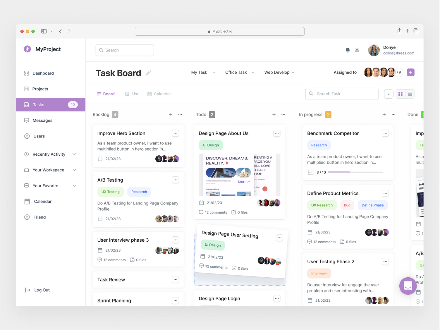 Myproject - Task Management Dashboard by Hisyam Hawari for Matriks ...