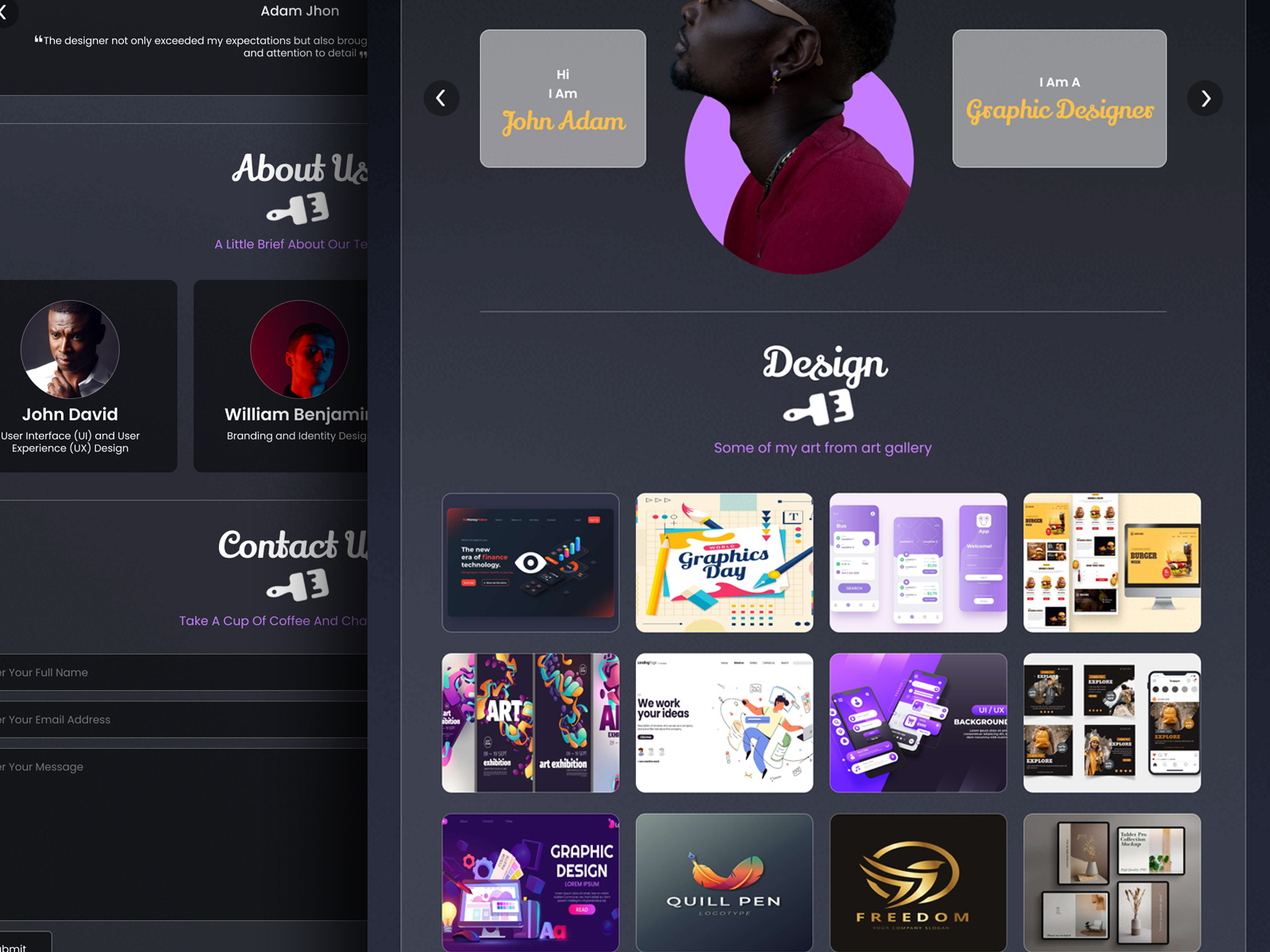 Graphic Designer Portfolio by Ali on Dribbble