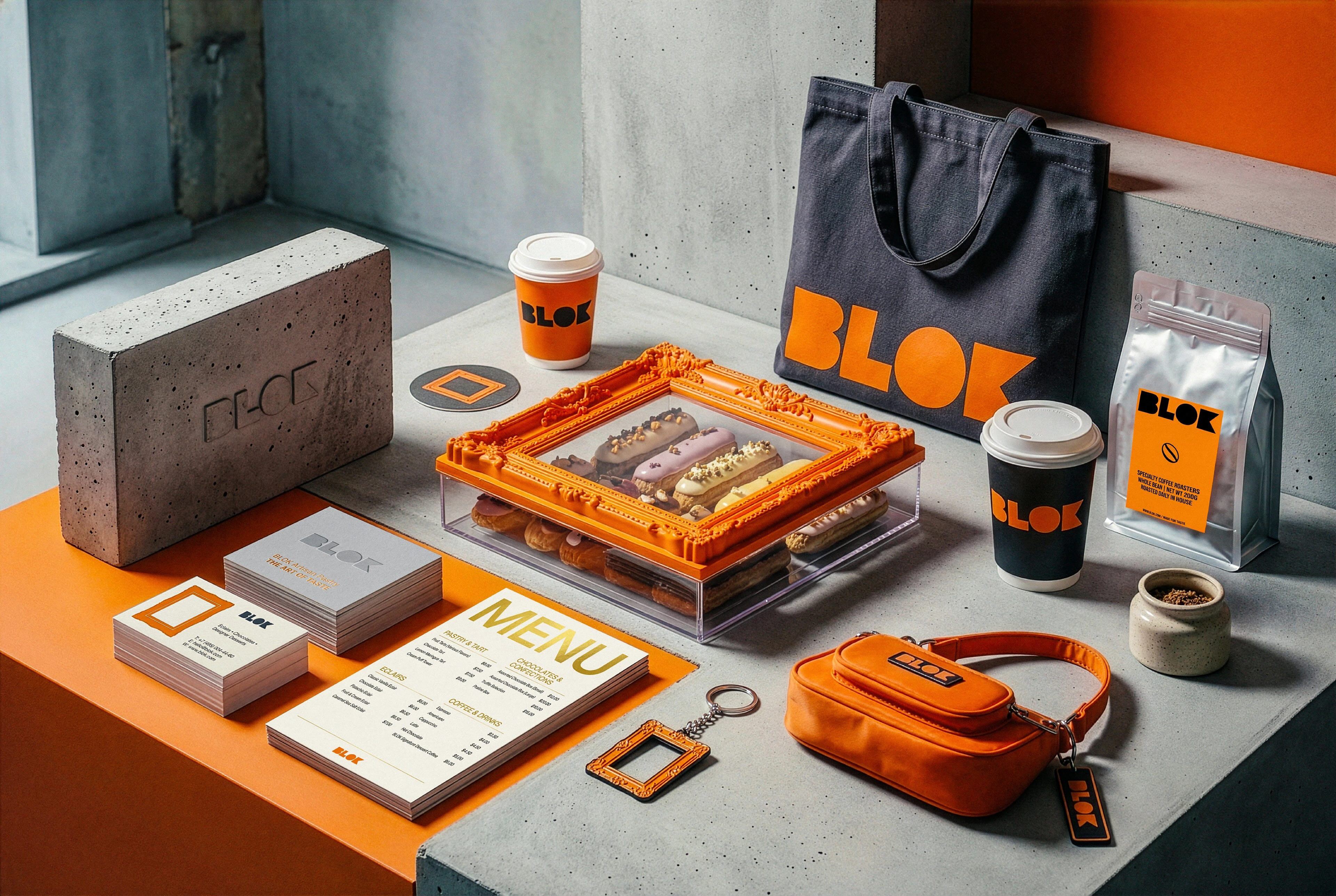 BLOK— Luxury Éclair & Art Pastry Branding Concept by Up-Brands on Dribbble