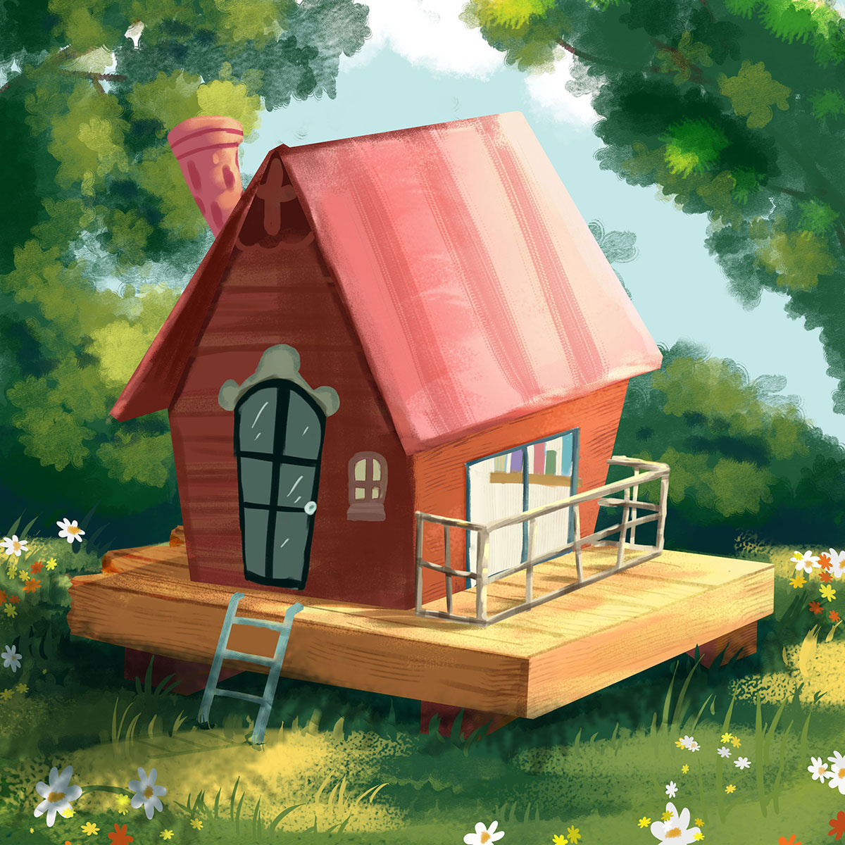 Little Log Cabin by Xidafang on Dribbble