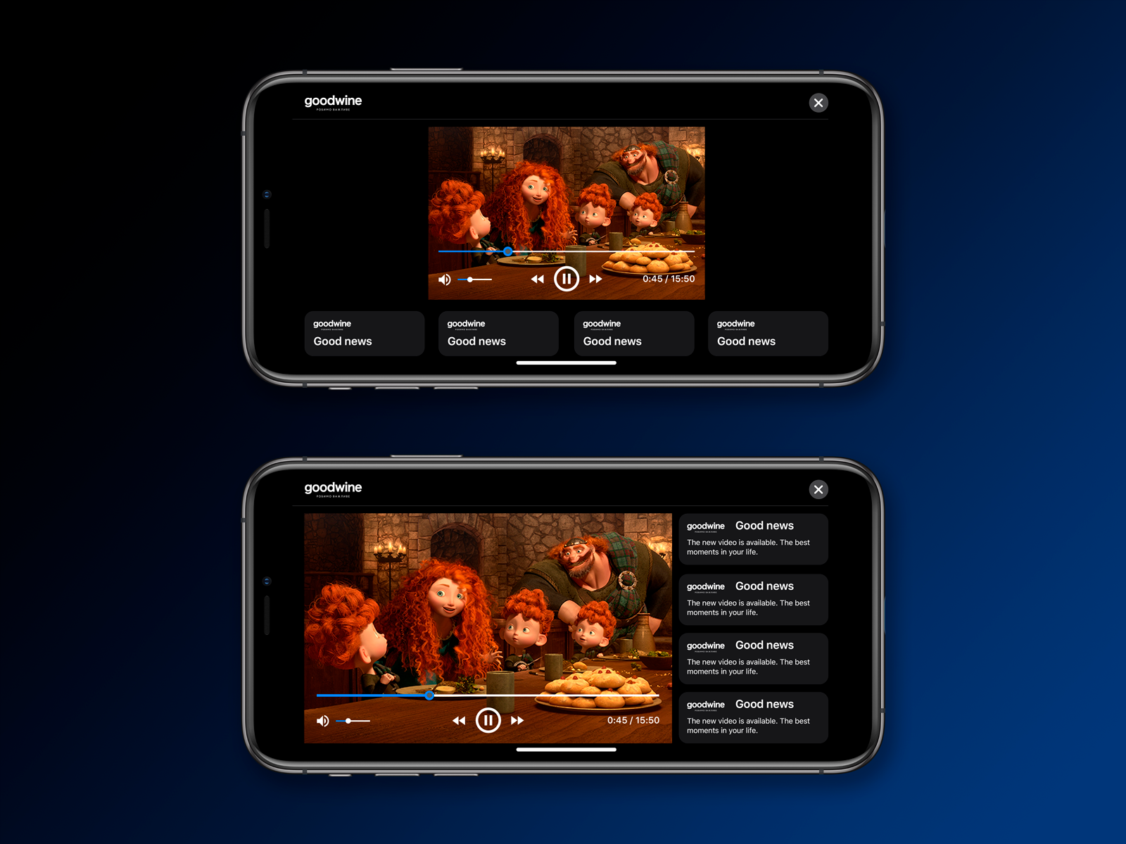 Video player design with ads by Denis Shapovalov on Dribbble