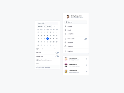 Dropdown and Date Picker UI Components by Dmitry Sergushkin on Dribbble