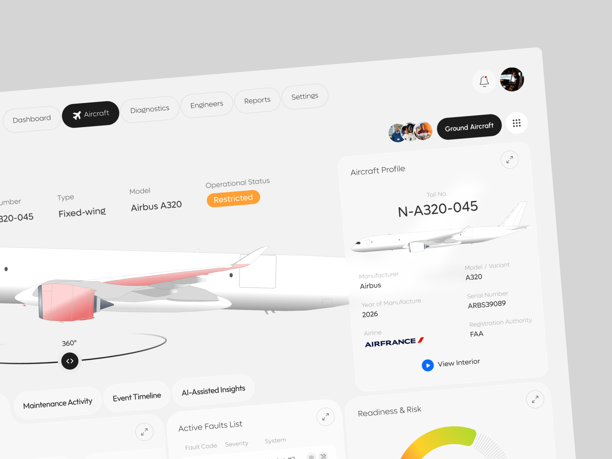 Skyline - Aircraft Management Dashboard by Dare A. for Soge Digital Hub ...