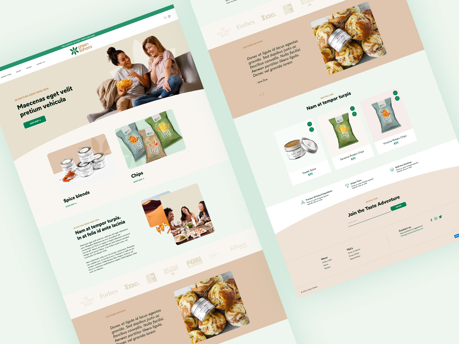 African Chips and Spices e-commerce website design Shopify by Sandra ...