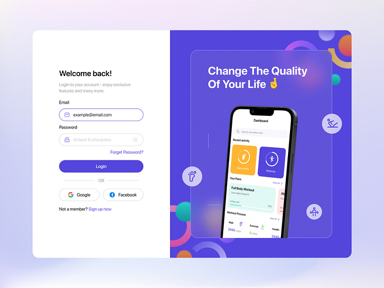 Login Page UI Design by Hamza Ikram on Dribbble