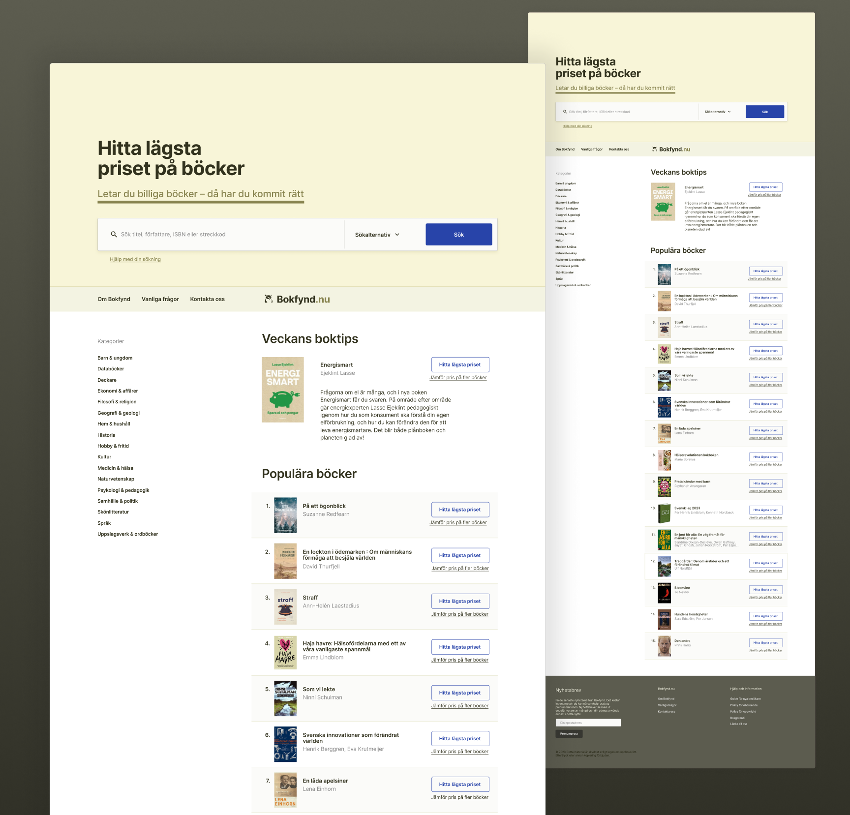 Bokfynd.nu Redesign Concept by Johan Jonsson on Dribbble