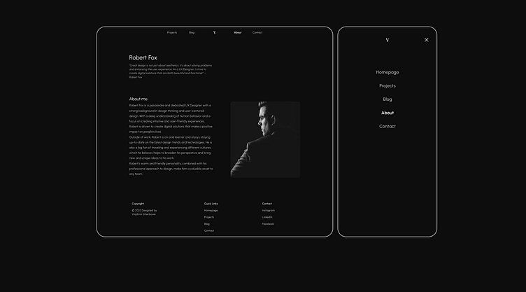 Portfolio Website Ux Ui Design By Vladimir Gherbovei On Dribbble