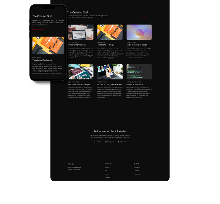 Portfolio Website Ux Ui Design By Vladimir Gherbovei On Dribbble