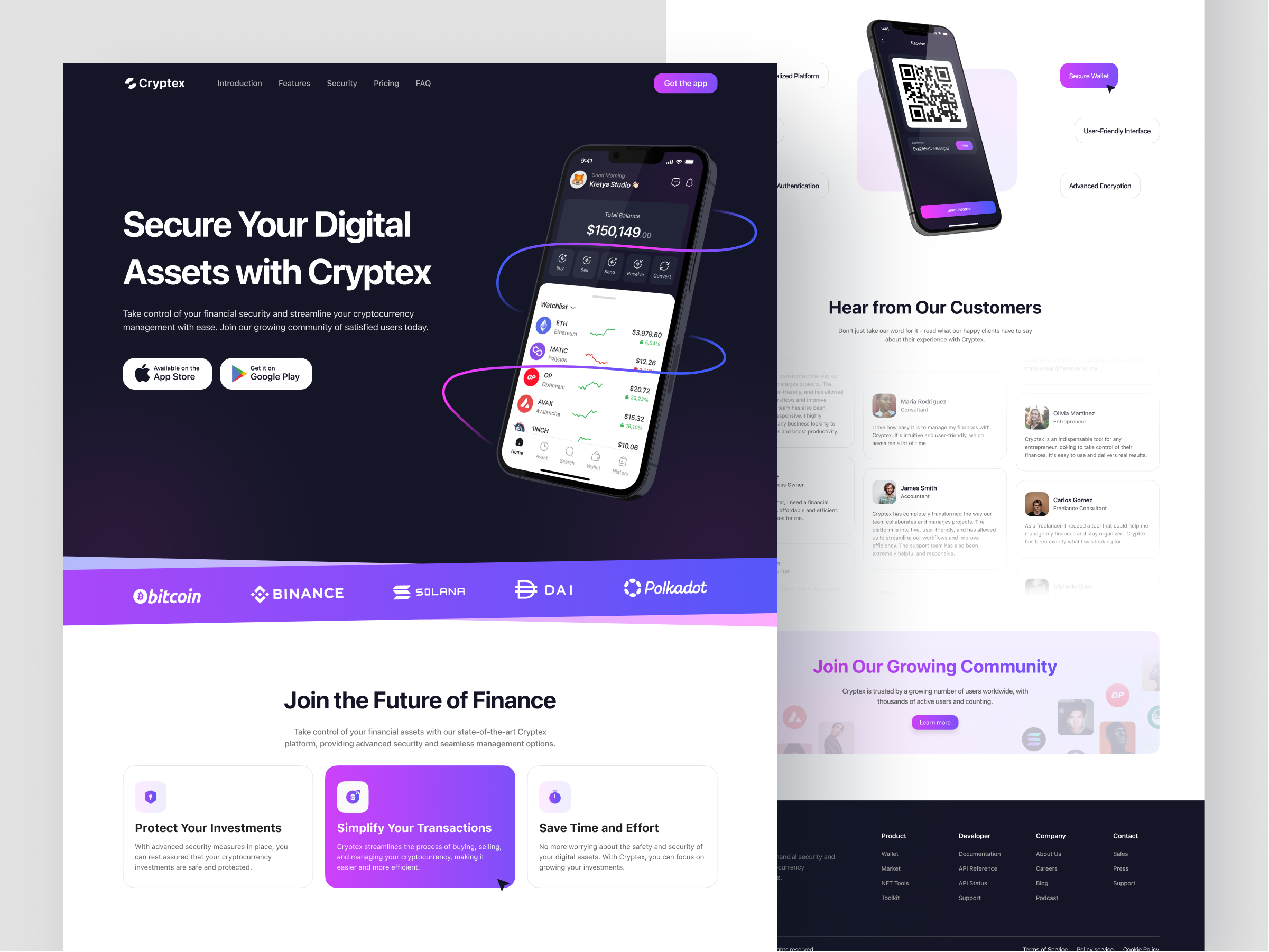 Cryptex - Crypto Finance Landing page by Muhammad Dani Asyrofi for ...