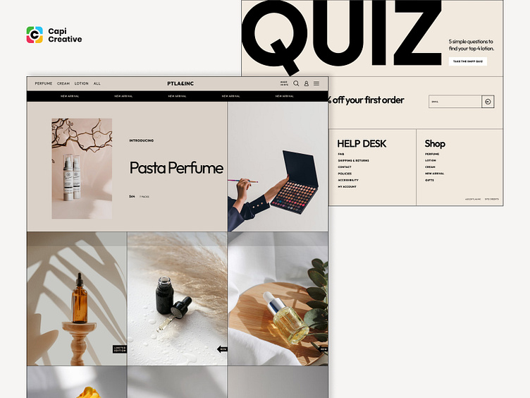 Homepage Design - Cosmetic Website UI Design by Capi Product for Capi ...