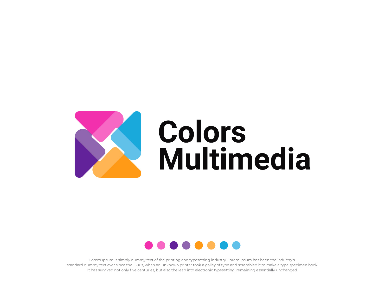 Colors Multimedia logo, logo mark design by Farhad Hossain on Dribbble