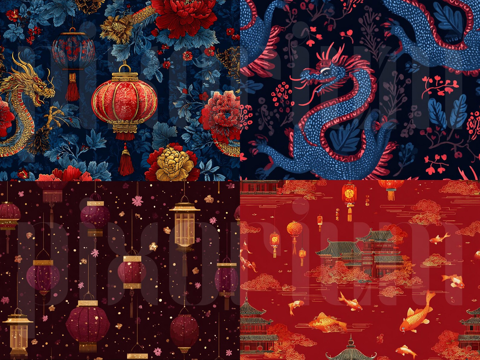 22 Chinese New Year Digital Paper by Pixorium on Dribbble