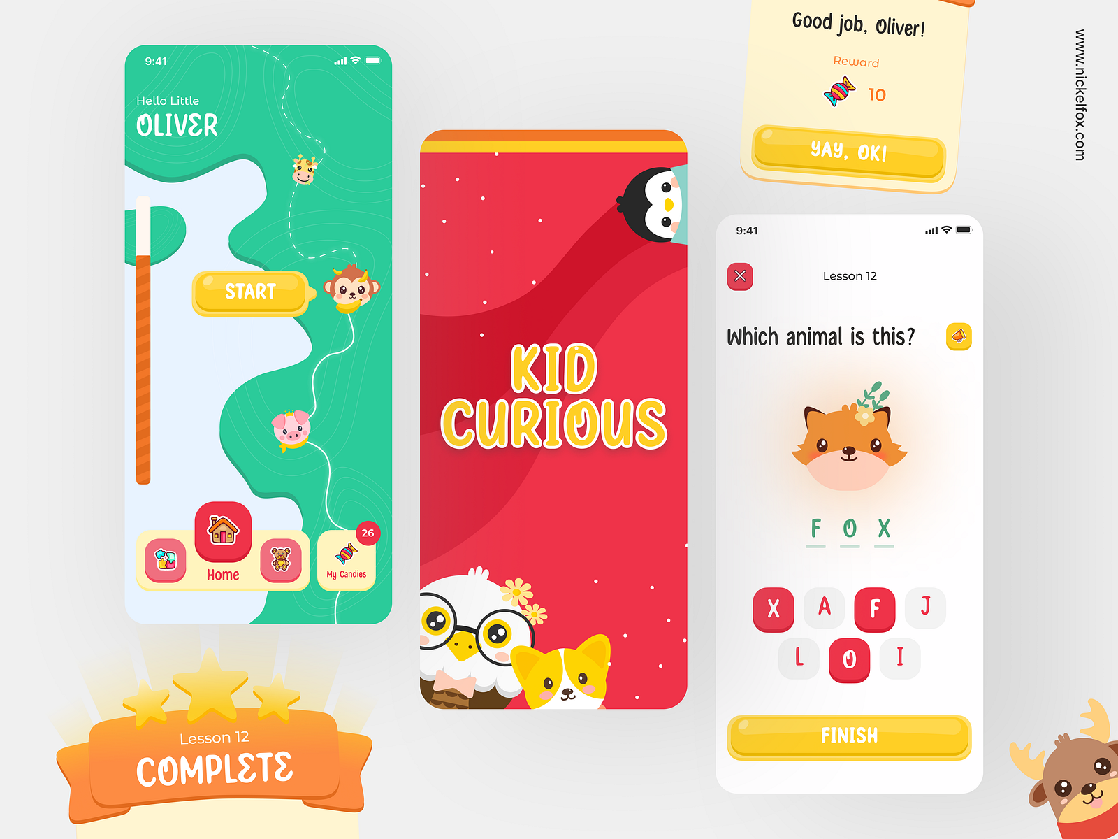 Kindergarten Learning UI - Mobile App by Vineeta Sagar for Nickelfox ...