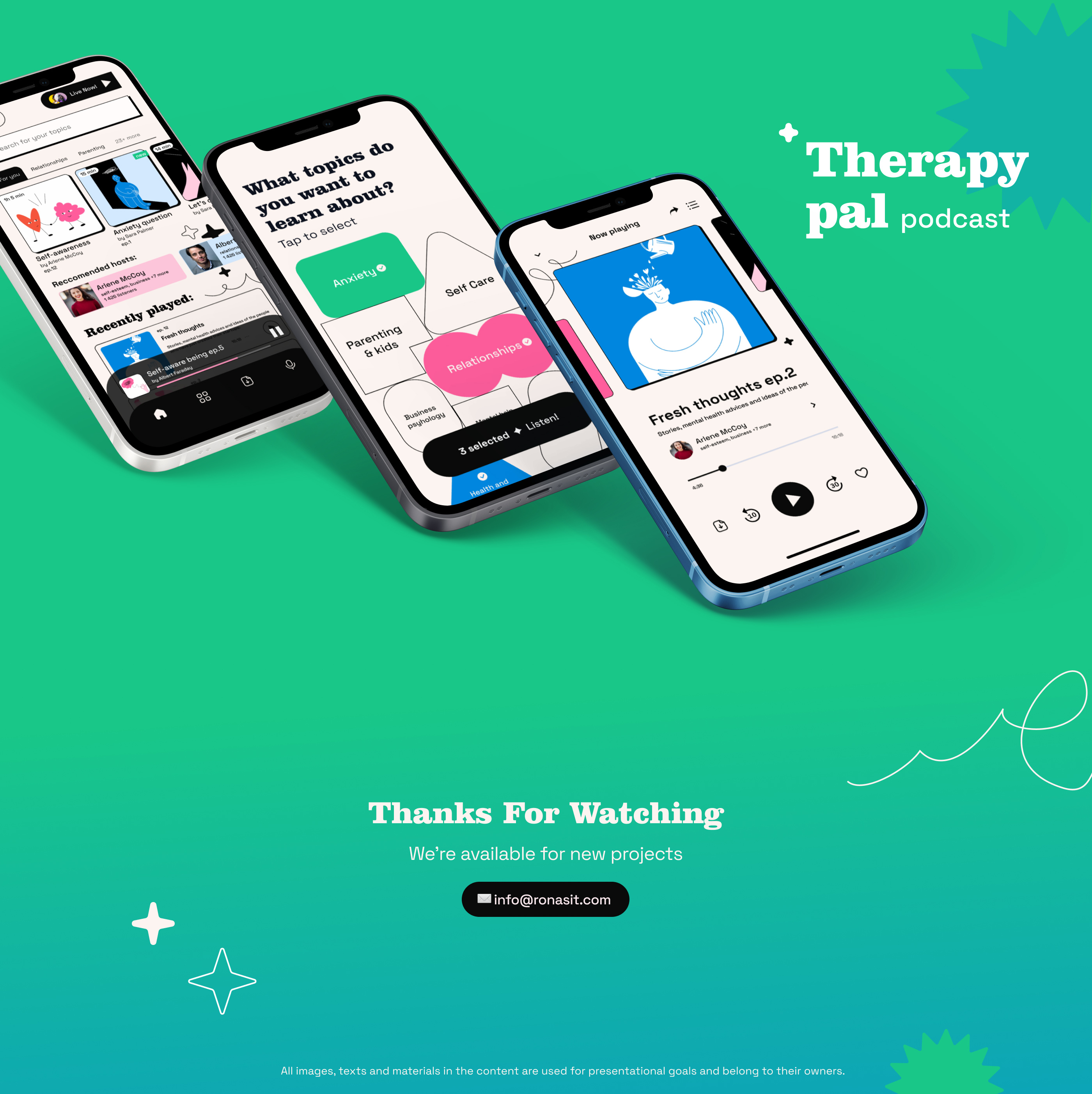 Therapy Pal Podcast Platform Case Study: web and mobile app by Ronas IT | UI/UX Team on Dribbble