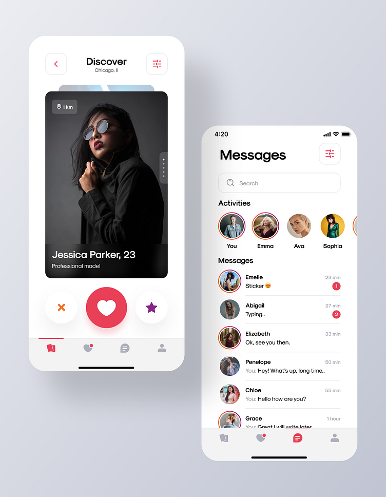 Free Dating App UI Kit for Figma by FigmaUI4Free on Dribbble