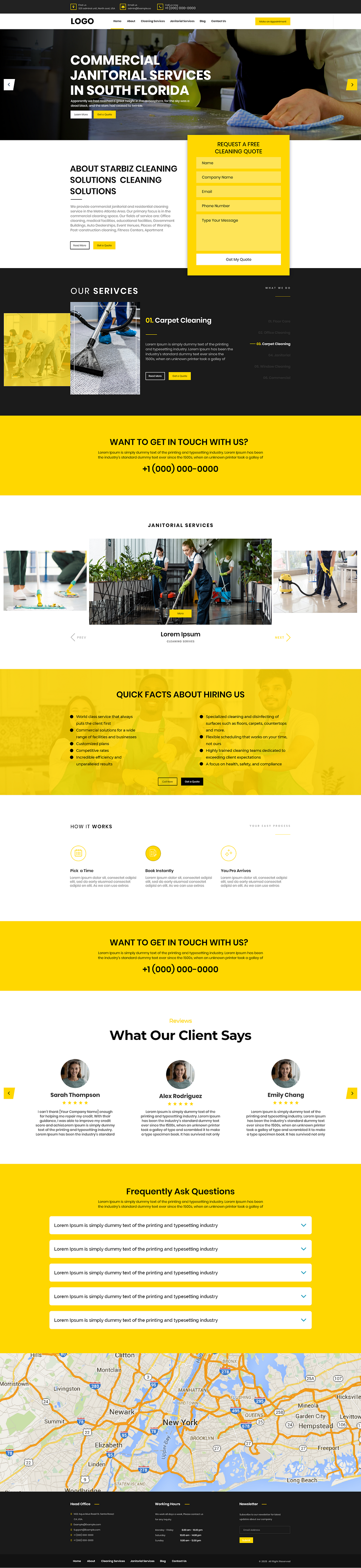 Cleaning Services Professional & Modern Website Design by Shanzeh ...