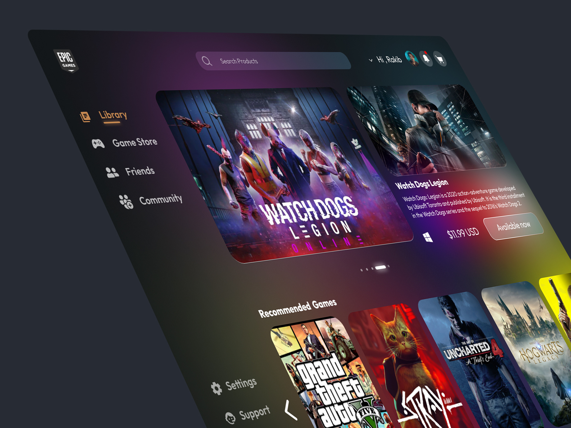 Epic Games Website Redesigned by Rakib Hossain on Dribbble