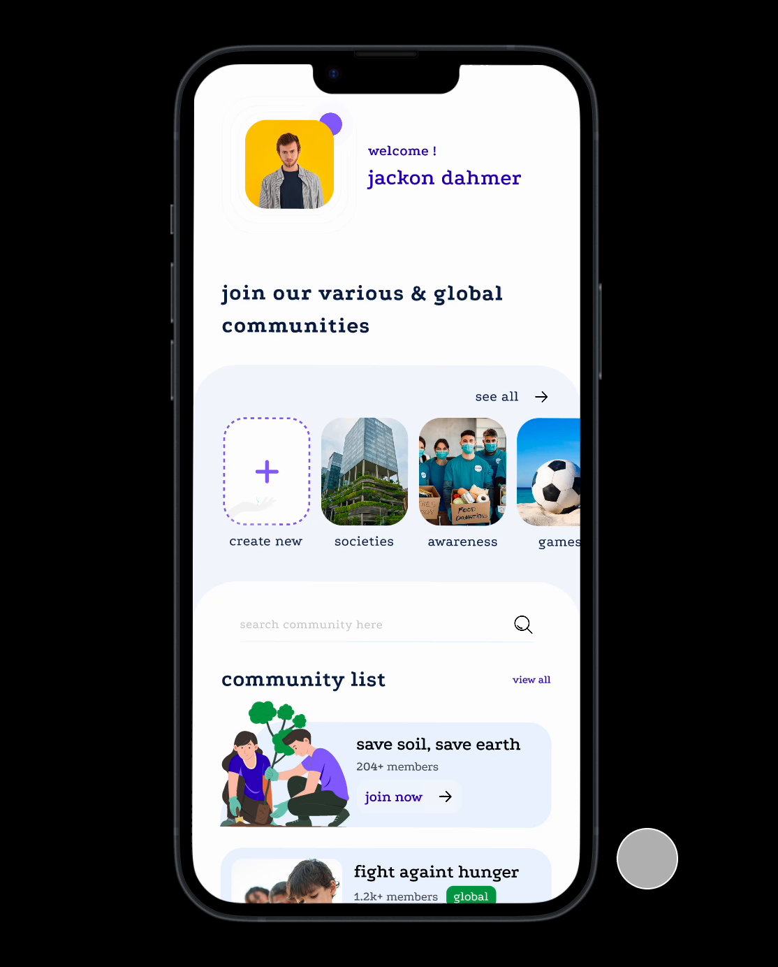 Self serve community Mobile app by Priya Singh on Dribbble