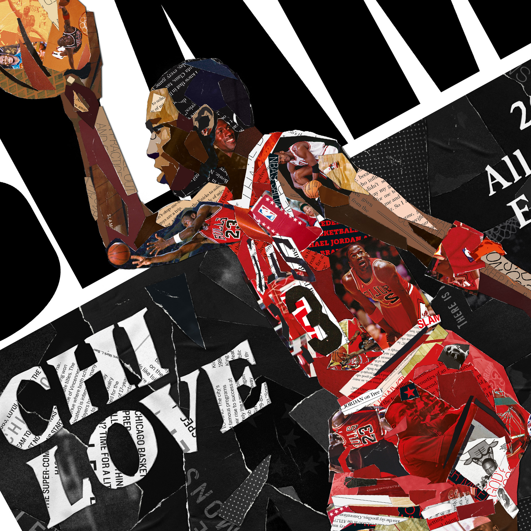 MICHAEL JORDAN COLLAGE - SLAM MAGAZINE by Andy Gellenberg on Dribbble