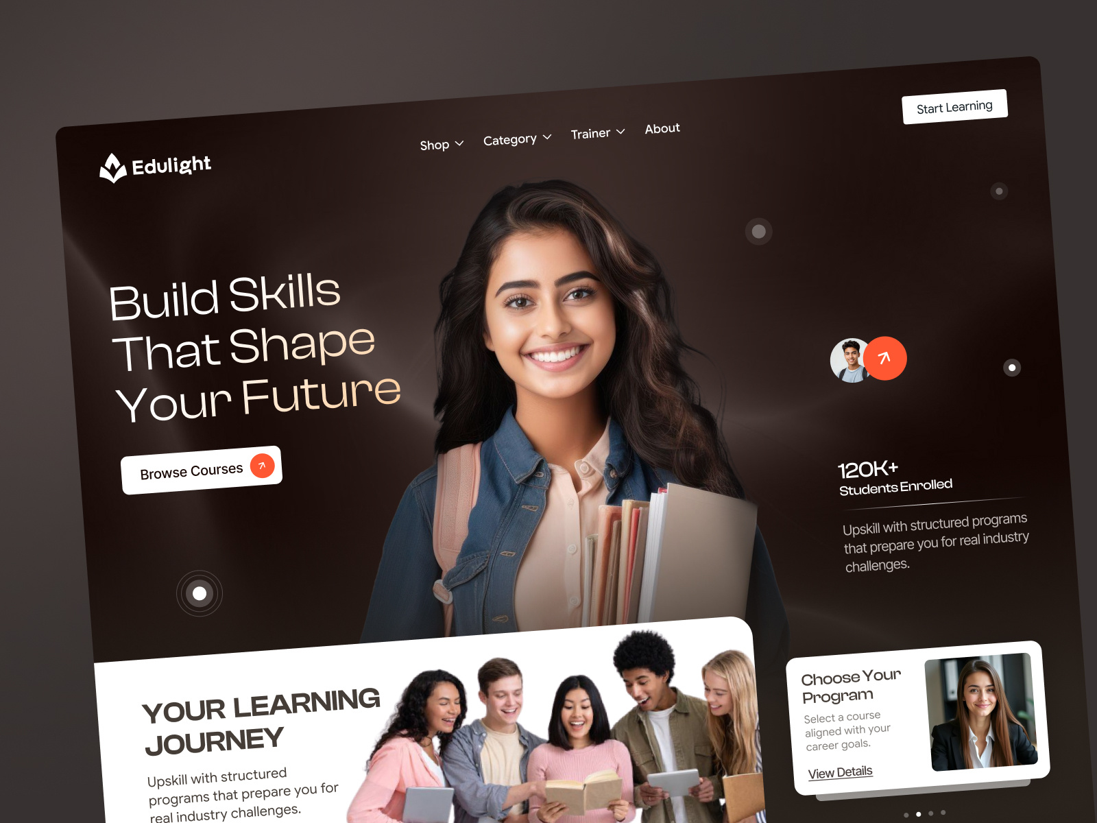 Online Educaiton learning E-platform Website UIUX by Techwitpro Web on ...