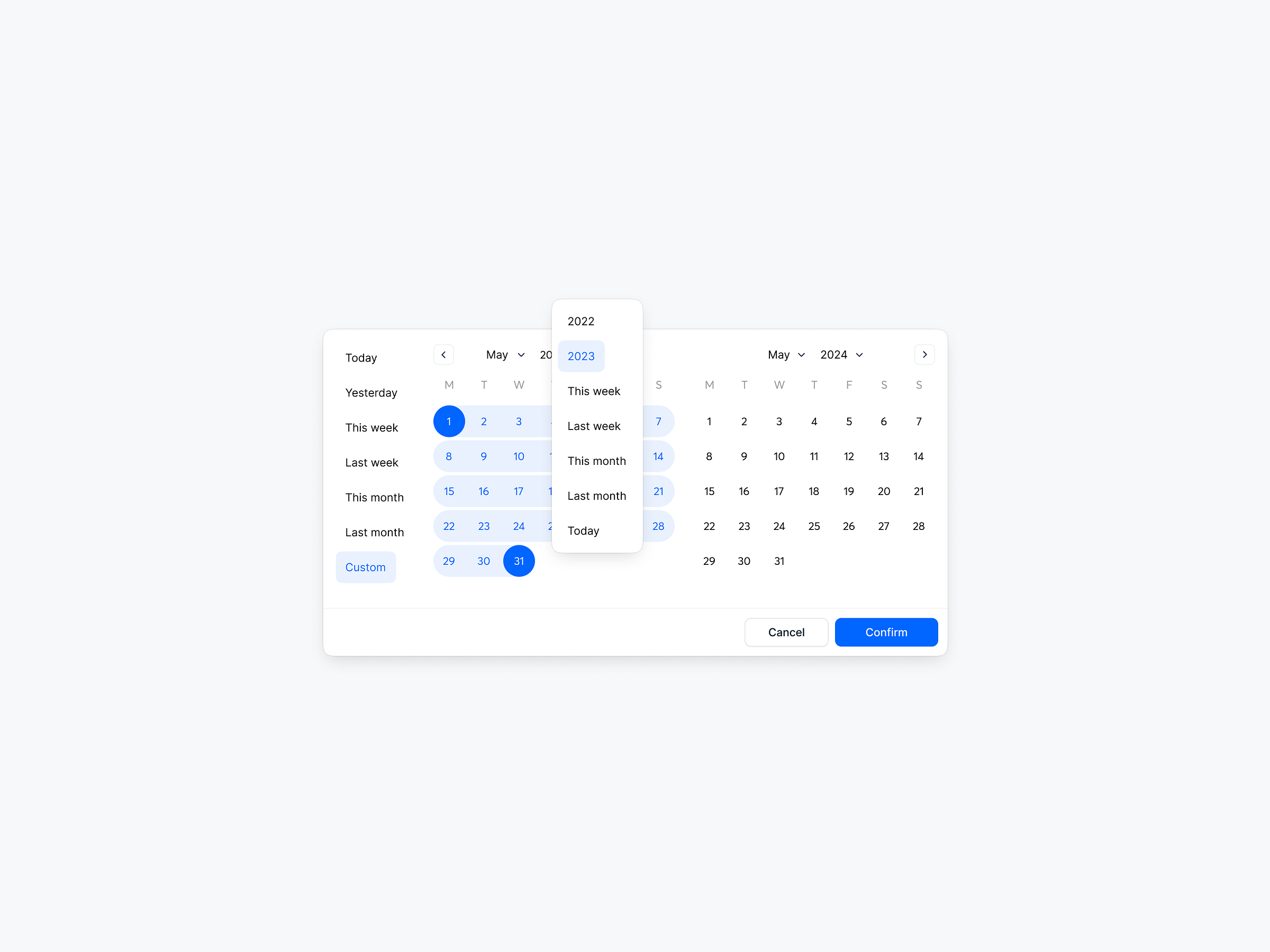 Date picker components 📅 by Dmitry Sergushkin on Dribbble