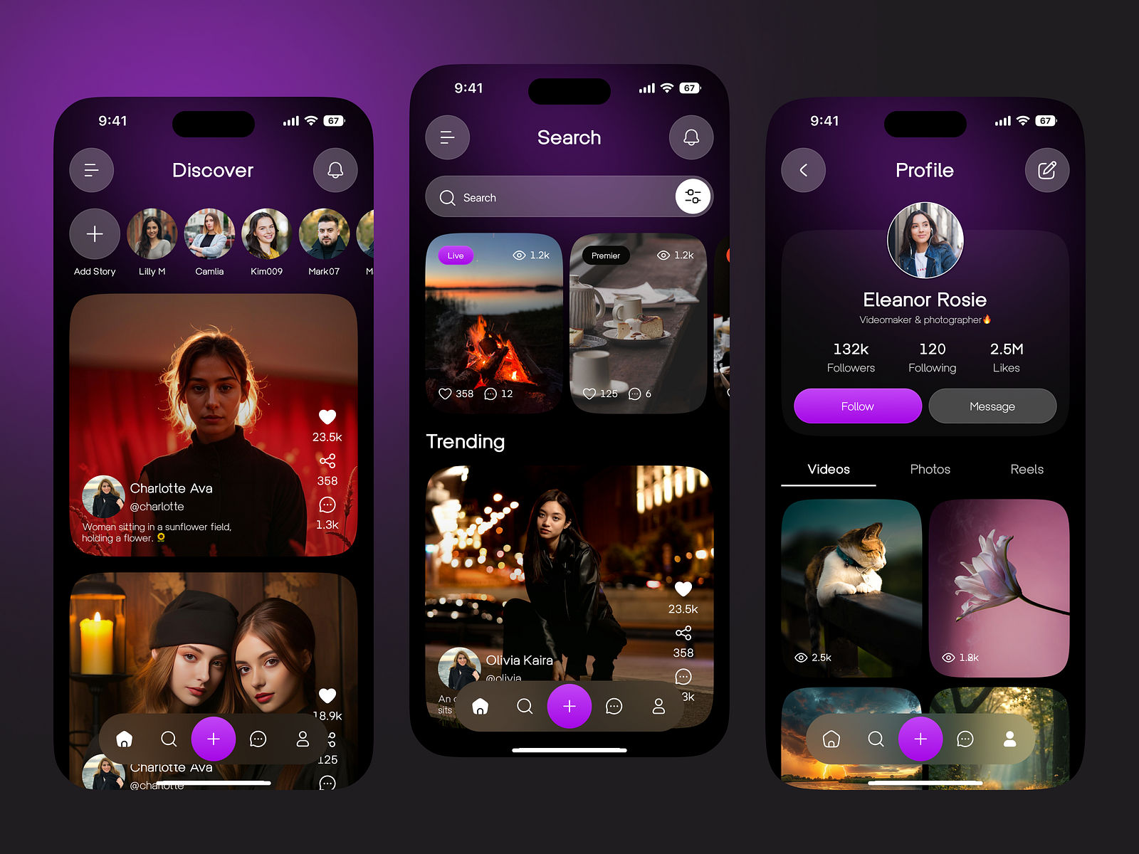 Social Media Mobile App by Sakib Tohofa on Dribbble