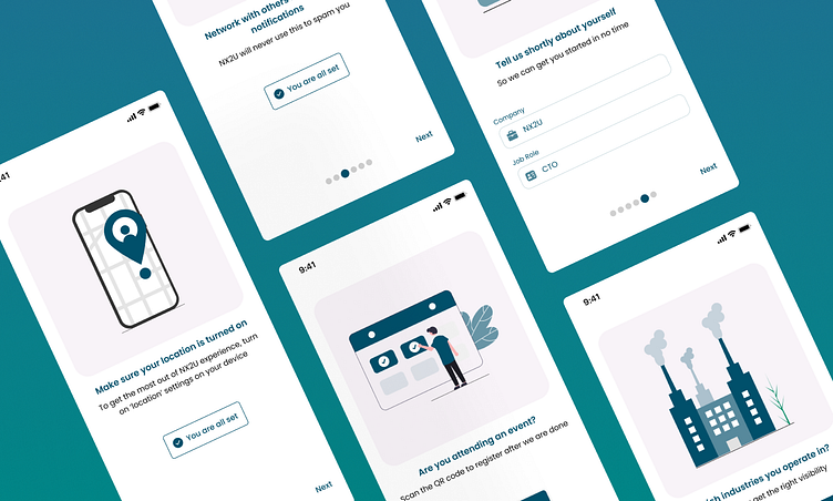 Networking App UI by Temur Khawar on Dribbble