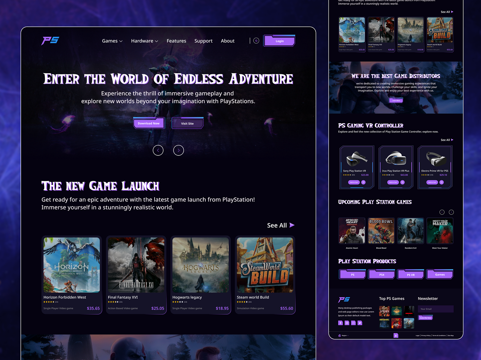 Landing page - Gaming Website by Codeflash Infotech LLP on Dribbble