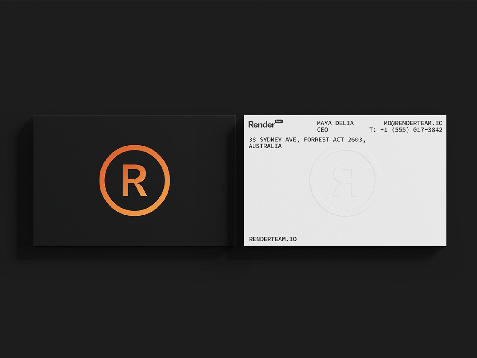 Render Team Business card by Eric Korrado on Dribbble