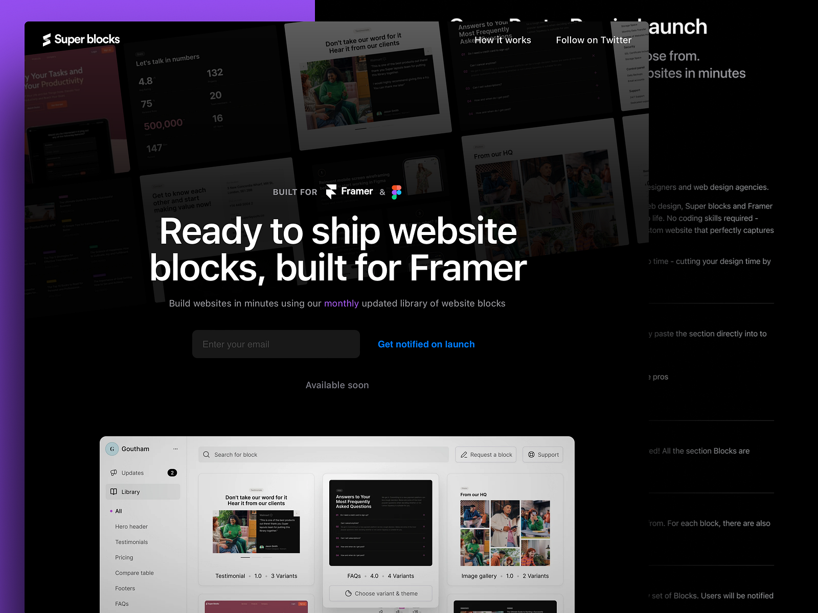 Superblocks.shop - Landing page by Goutham Rajan on Dribbble