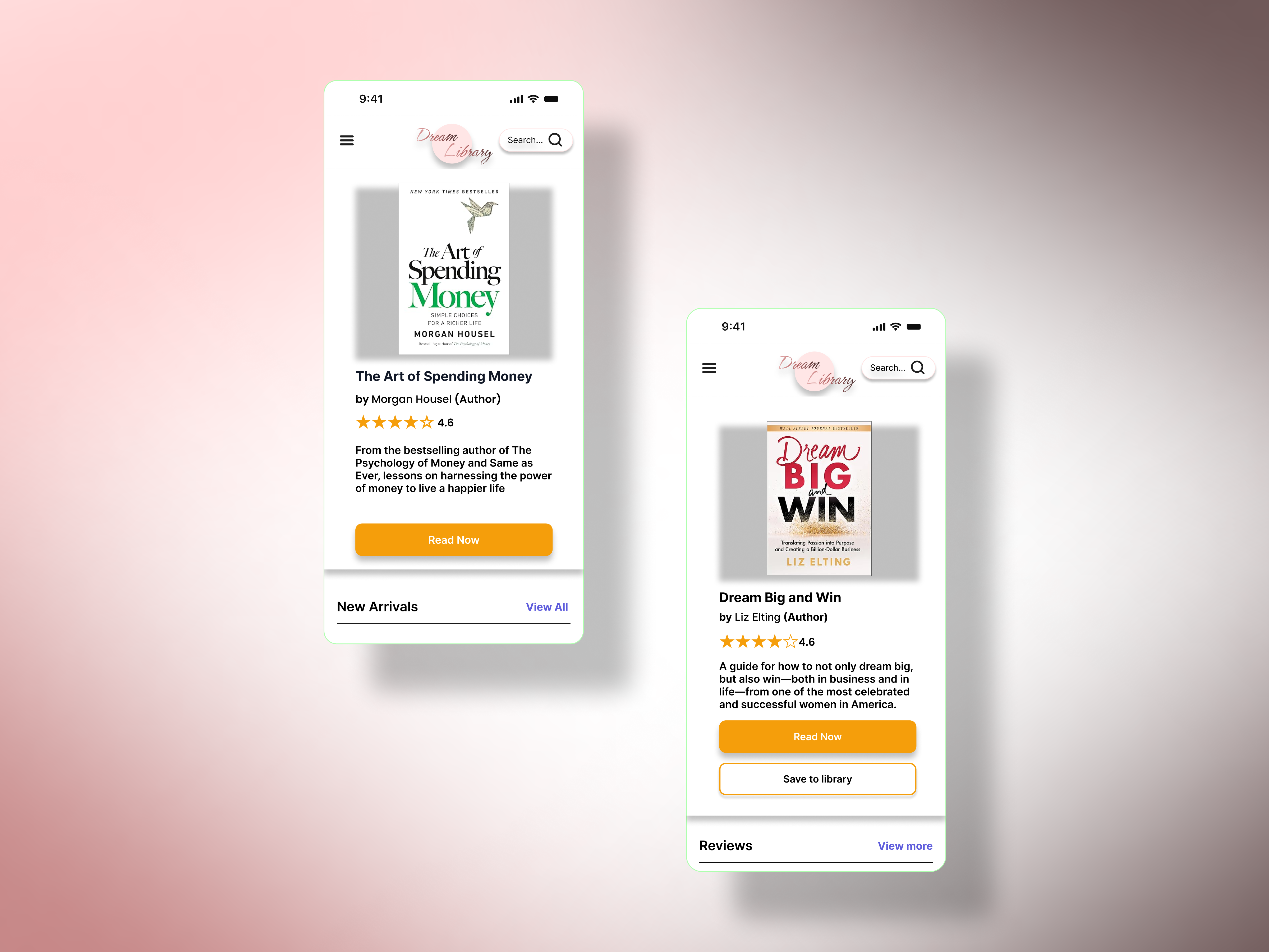 Dream Library – Book App UI Design by Des.ignwi.th.audit on Dribbble