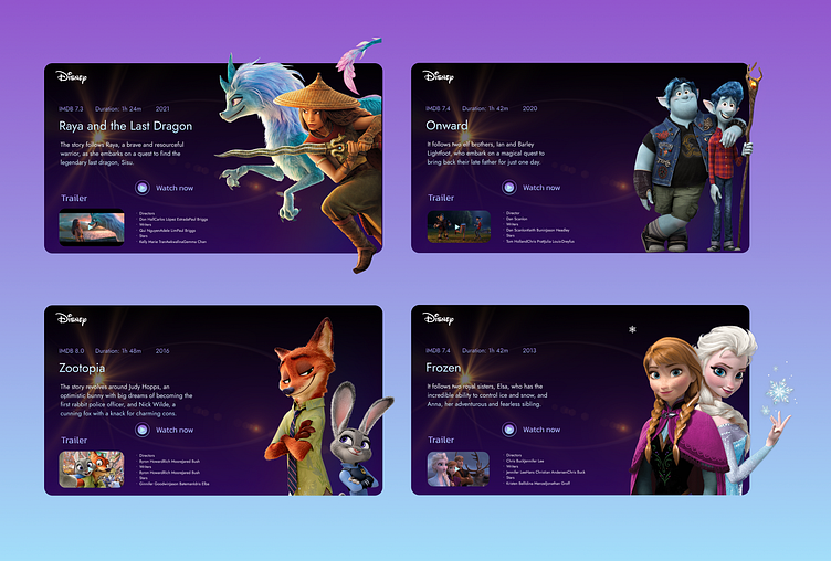 Animated Movie Web UI by Mariam Vardiashvili on Dribbble