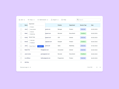Interview Table by Mariia Shyian on Dribbble