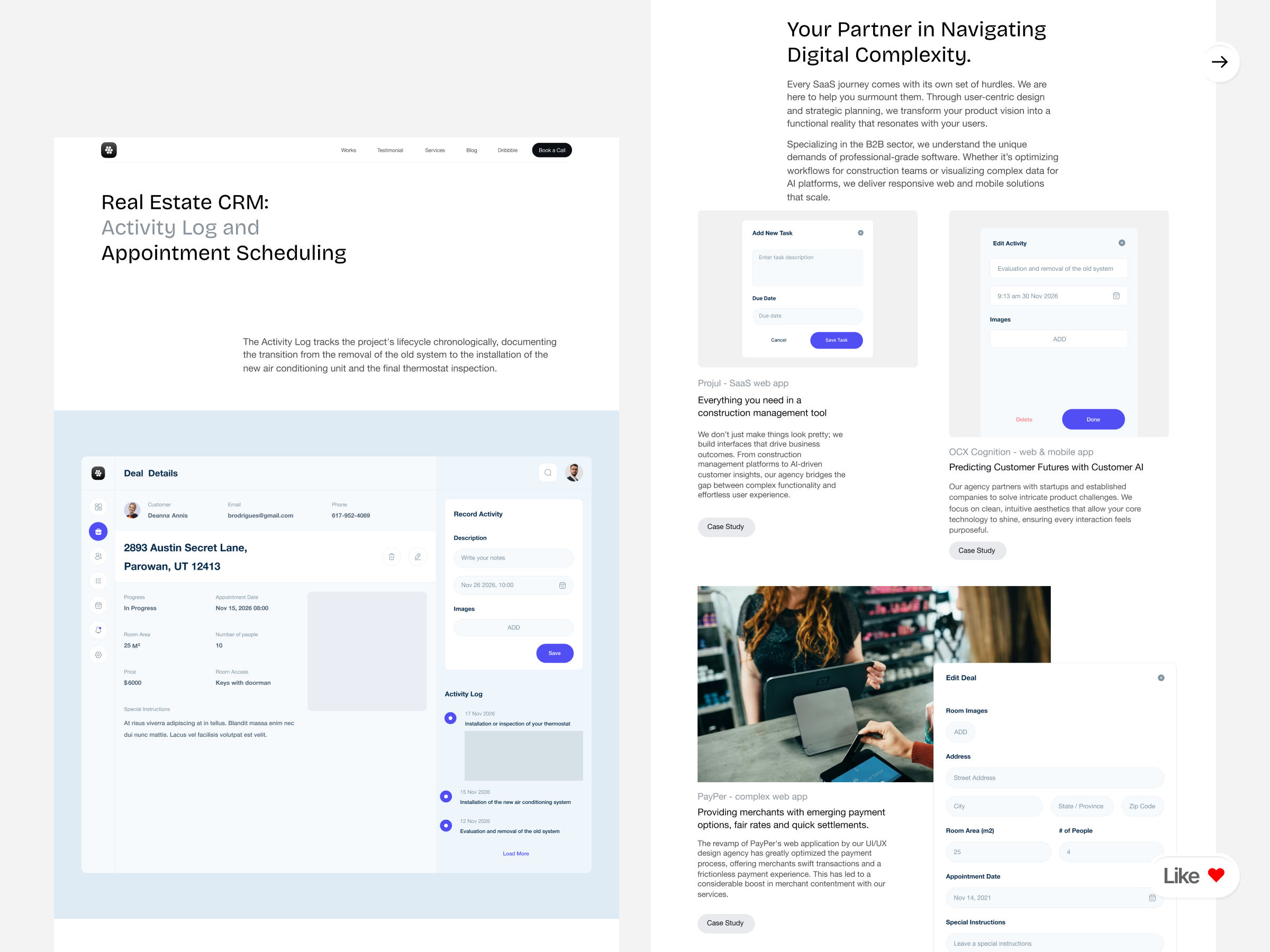 Real Estate CRM Framer Website & Appointment SaaS Dashboard by Airzon ...
