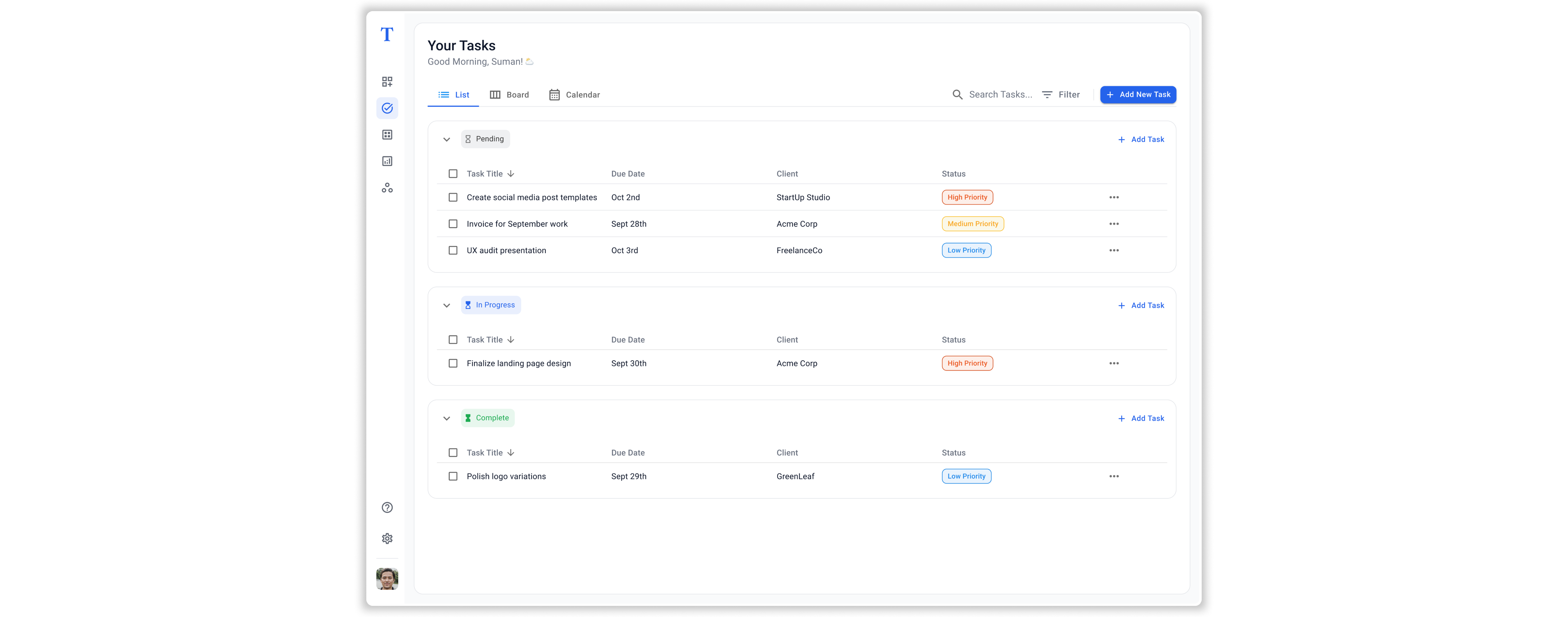 Task Management Web App by Ahladita Tiwari on Dribbble