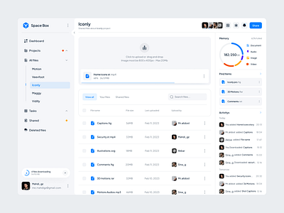 Space Box - File Manager by Mahdi Gholizadeh for Piqo Studio on Dribbble